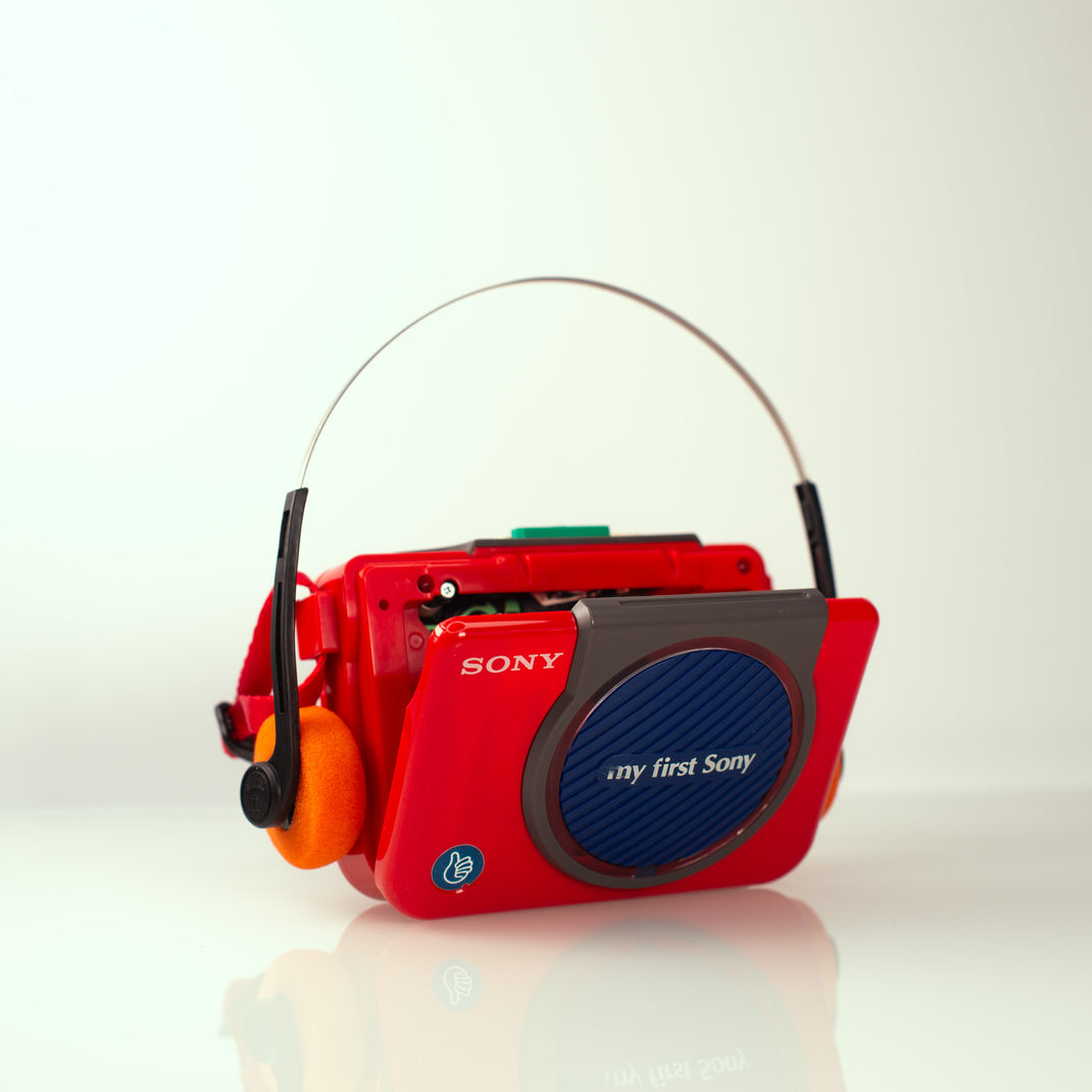 SONY WALKMAN WM-3000 "MY FIRST SONY" RED PORTABLE CASSETTE PLAYER ...