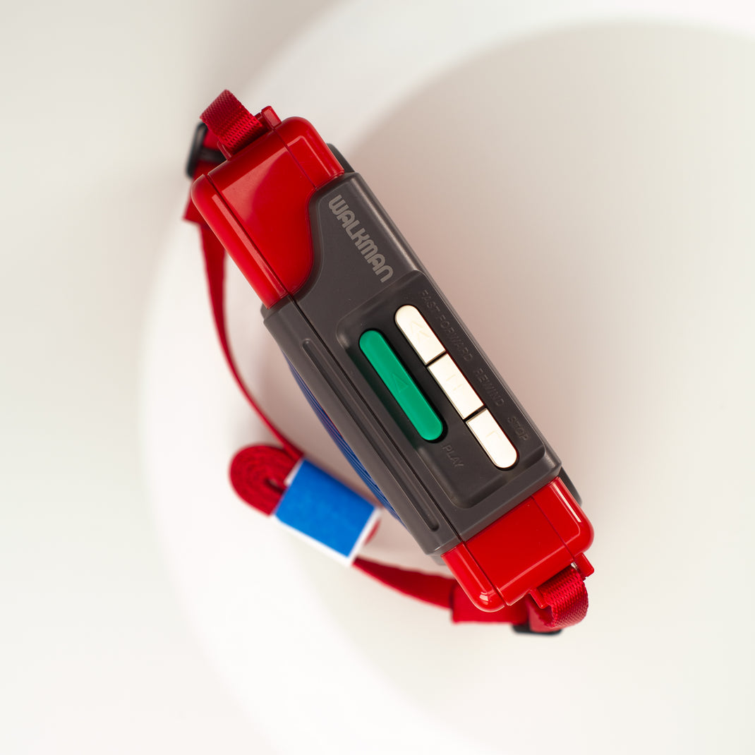 SONY WALKMAN WM-3000 "MY FIRST SONY" RED PORTABLE CASSETTE PLAYER ...